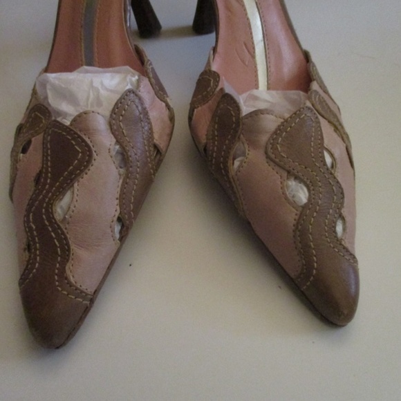 PAZZO | Shoes | Vintage Pazzo Pink Taupe Suede Pointed Toe Slides ...